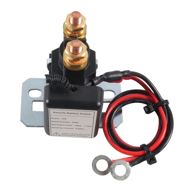 BATTERY ISOLATOR RELAY Remote Kill Switch Remote Control Operation For ...