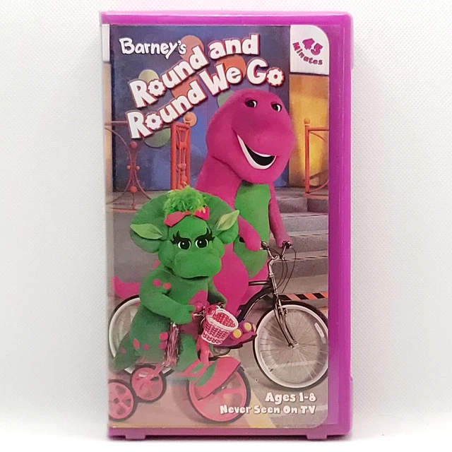 BARNEY ROUND AND Round We Go VHS Sing Along Songs Classic Children ...