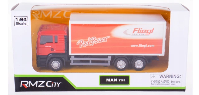 TRANSPORTER TRUCK/LORRY MAN TGS Fliegle Model Diecast Toy Red RMZ City ...