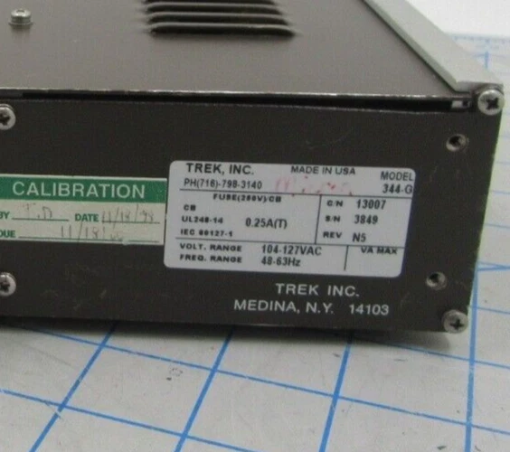 344-G/TREK MODELL 344 Elektrostatisches Voltmeter, 104-127 Vac 48-63 Hz ...