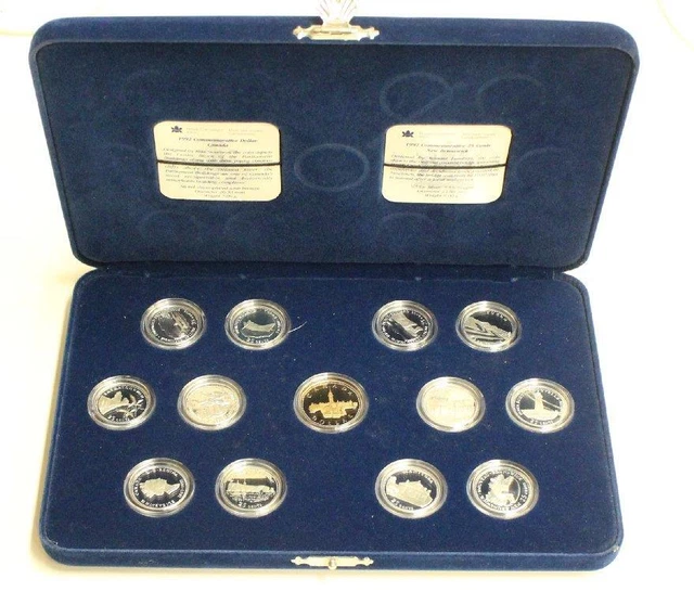 1992 125TH ANNIVERSARY Canada Commemorative Proof 12 coins Quarter Set ...