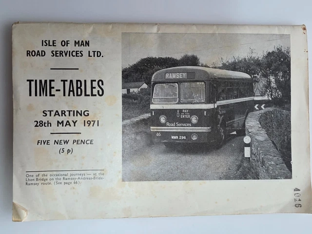 ISLE OF MAN Road Services 1971 Timetable £5.45 - PicClick UK