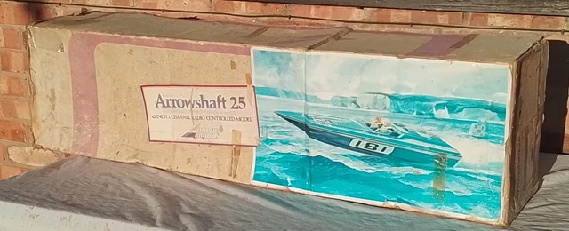 VINTAGE MODEL RC Boat Fletcher Arrowshaft 25 Offshore Powerboat Nitro ...