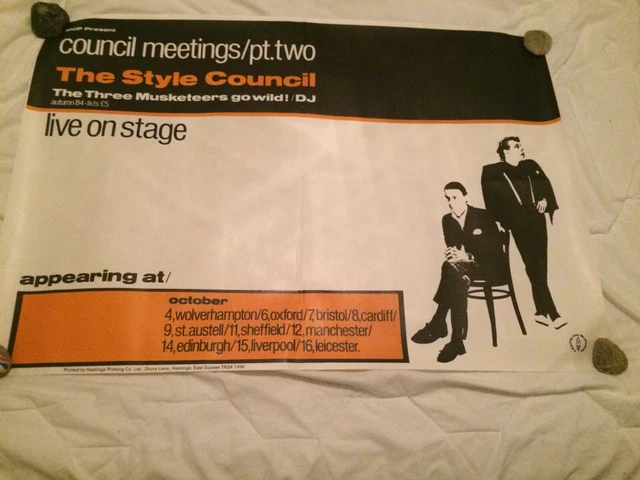 THE STYLE COUNCIL Tour Poster Original Official Very Rare Jam Jam ...