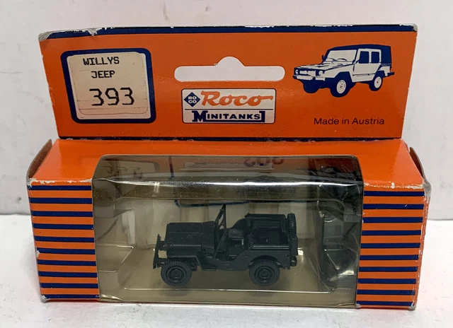ROCO MINITANKS 1/87 HO Scale Military Willys Jeep #393 EUR 12,49 ...