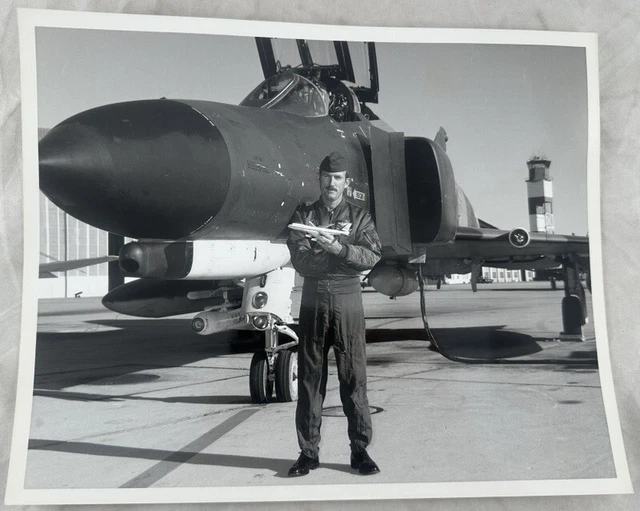 VINTAGE GLOSSY PHOTO Edwards AFB California USAF AFTC #36 F-4 Phantom ...