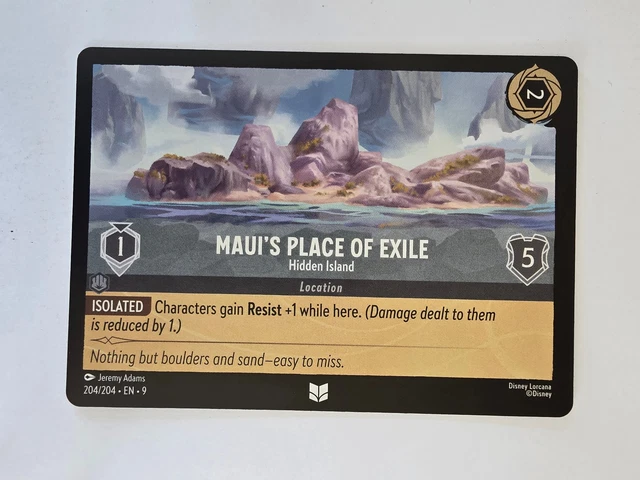 DISNEY LORCANA FABLED 204/204 | Maui's Place of Exile - Hidden Island ...