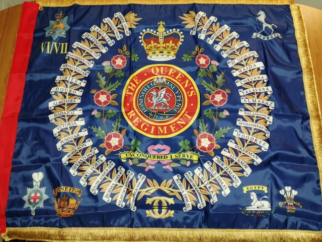 THE QUEEN'S REGIMENT 6th/7th Battalion Regimental Colours flag £30.00 ...