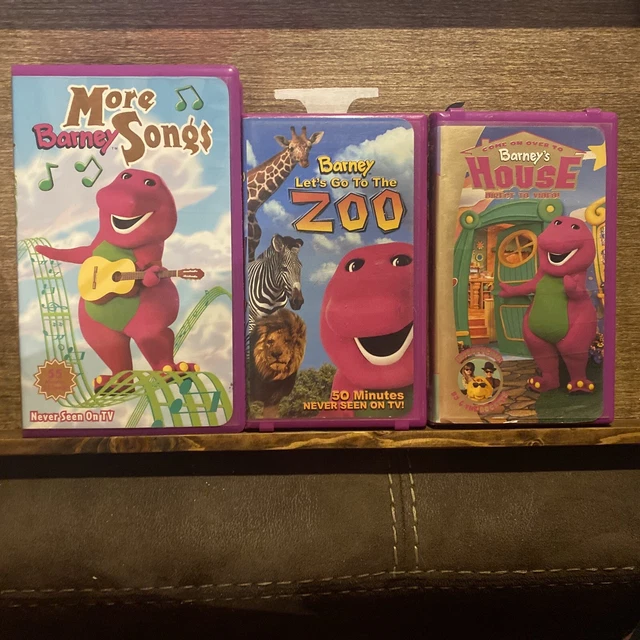 LOT BARNEY VHS Barney Goes To Zoo, Barney's House, plus de chansons de ...