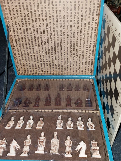 VINTAGE CHINESE MANDARIN Chess Set & Original Box £50.00 - PicClick UK