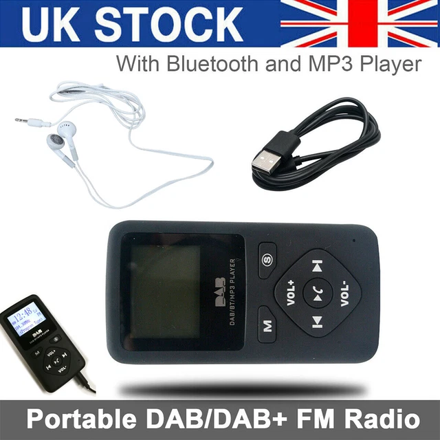 PORTABLE LCD DISPLAY Pocket Digital DAB + FM Radio Earphone Bluetooth ...