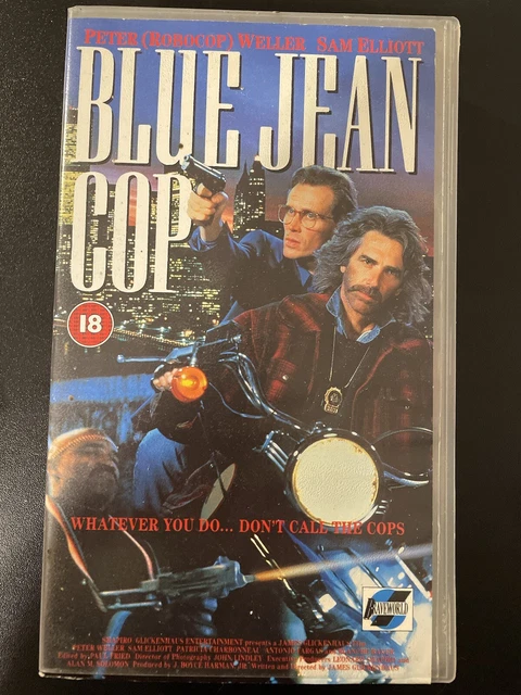 BLUE JEAN COP (VHS) 1988 Peter Weller, Sam Elliott Vintage Action ...