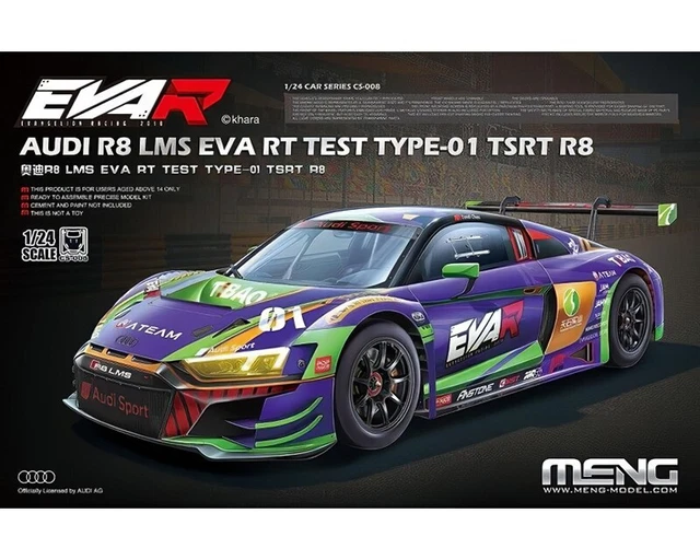 MENG AUDI R8 LMS EVA RT Test Type-01 TSRT R8 1:24 CS-008 modellismo EUR ...