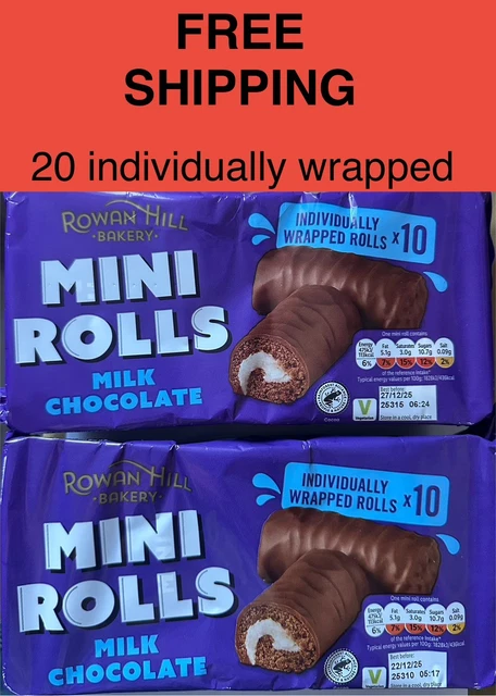 CHOCOLATE MINI ROLLS X 20 Individually Wrapped £10.92 - PicClick UK