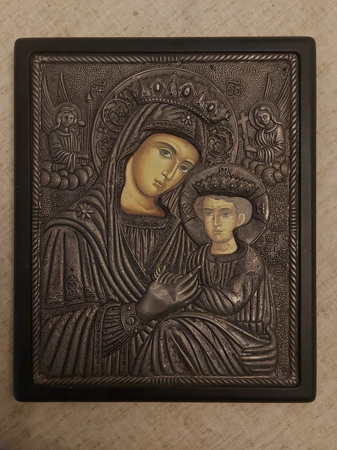 HOLY MOTHER OF God Greek Orthodox Byzantine Icon Hand Painted!!! £25.12 ...