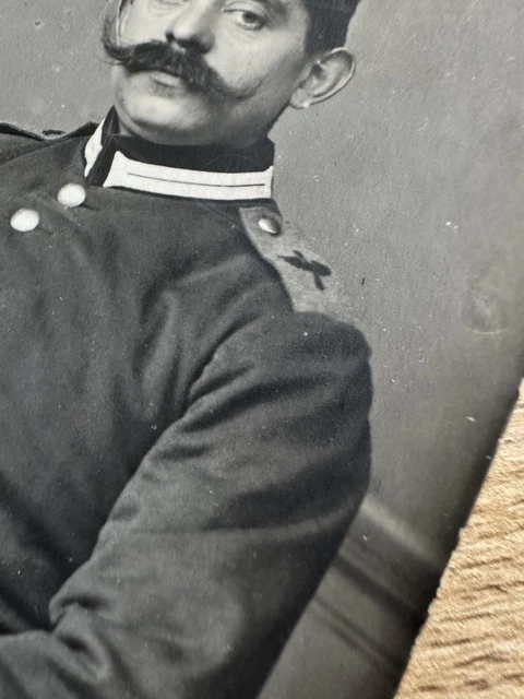 FOTO PORTRAIT SOLDAT Offizier in Uniform Waffenrock Bajonett 1.WK ...