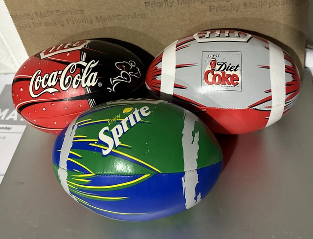 VINTAGE COCA-COLA DIET Coke Sprite 7-11 Mini Football Promo Set RARE! £ ...