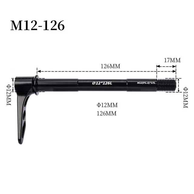 ROBUST QUICK RELEASE Thru Axles for Mountain Biking 12mm Front and Rear ...