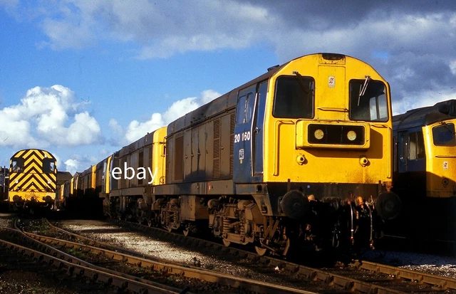 ORIGINAL 35MM SLIDE Diesel Class 20s no.20160 at Springs Branch +rights ...