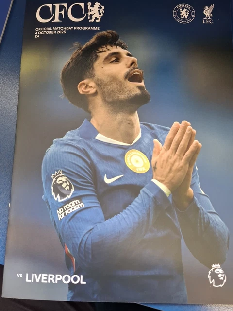 CHELSEA V LIVERPOOL OFFICIAL PROGRAMME + TEAMSHEET 2025-26 MINT £7.55 ...