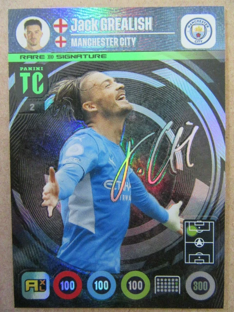 JACK GREALISH PANINI Top Class 2022 - Rare Signature Card - Manchester ...