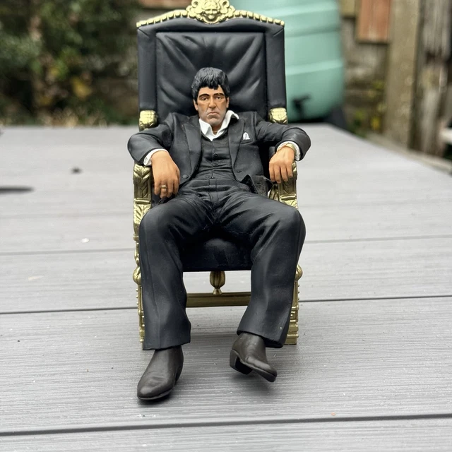 SCARFACE TONY MONTANA ( 7" FIGURE IN CHAIR ( SD TOYS NO BOX) £45.00 ...