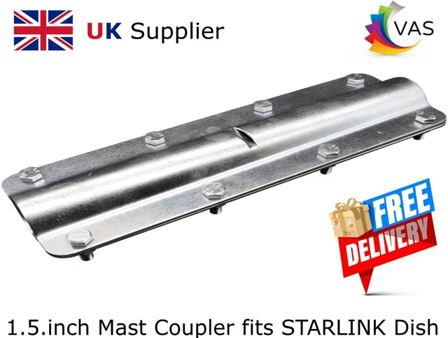 1.5& IN INCH Mast Pole Coupler Joiner Aerial Starlink Satellite Adaptor ...