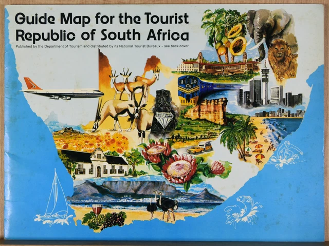 1970S VINTAGE BOOKLET South Africa Guide Maps Johannesburg Cape Town ...