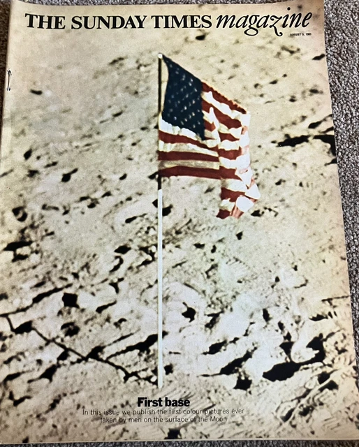 THE SUNDAY TIMES Magazine: 1st Colour Photos of The Moon, 3 August 1969 ...