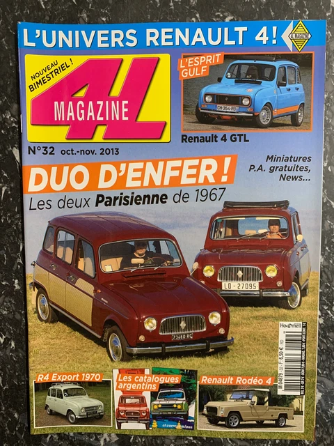 MAGAZINE 4L N°32 - L'Univers Renault 4 (avec poster) EUR 10,00 ...