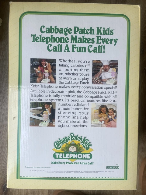 VINTAGE CABBAGE PATCH Kids Telephone 1984 Box & Styrofoam & Plastic NIB ...