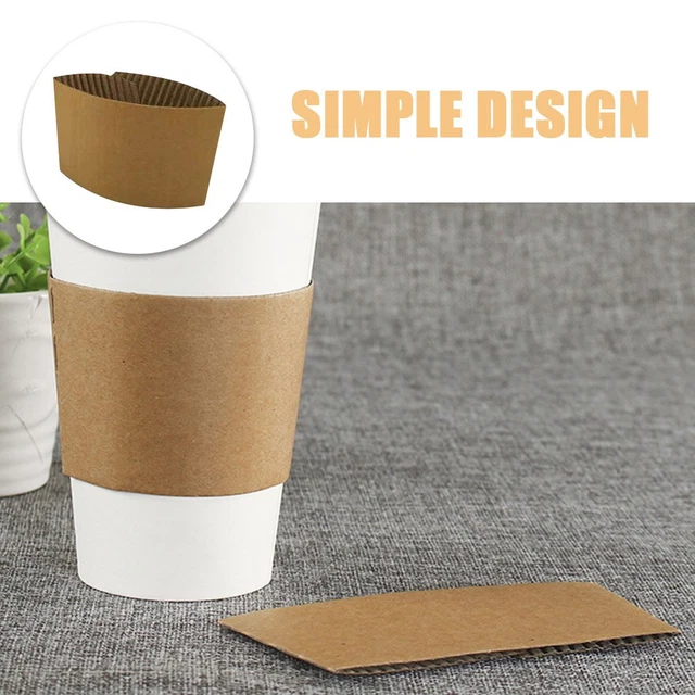 25 PCS HEAT Insulated Bottle Cover Paper Coffee Cup Sleeves Insulation ...