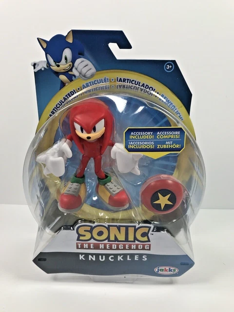 SONIC THE HEDGEHOG Knuckles 10cm Articulated Action Figure & Star ...