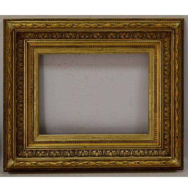 ENVIRON 1900 CADRE ancien en bois état d'origine Feuillure: 34,5x26,5 ...