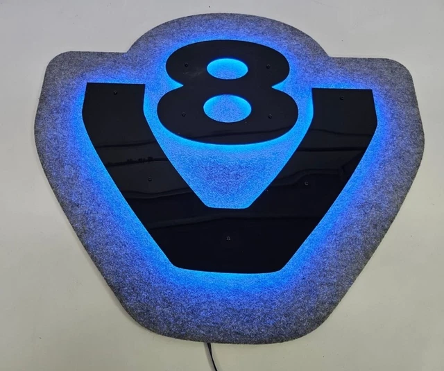 SCANIA V8 CUSTOM NEON LED BOARD 75x70 CM +DIMMER & BRACKETS 3D ACRYLIC ...