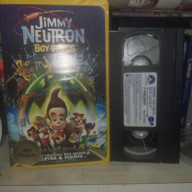 JIMMY NEUTRON BOY Genius ~ Vhs, Blockbuster Nickelodeon ~ Yellow ...