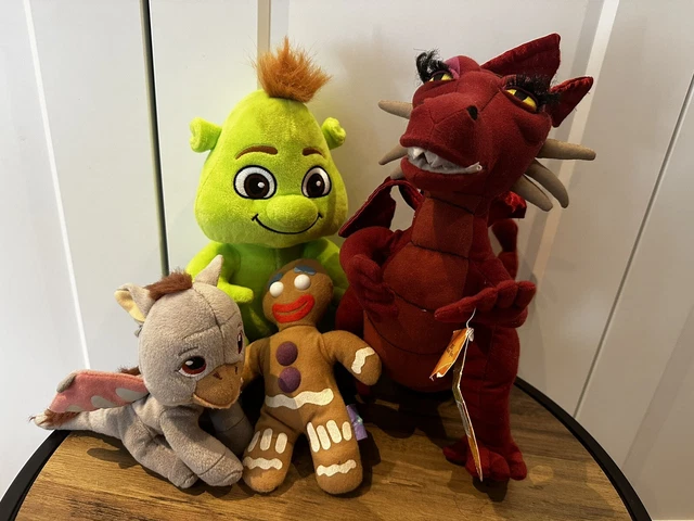DREAMWORKS SHREK’S ADVENTURE Shrek 2 / Shrek 3 Soft Toy Plush Bundle £ ...