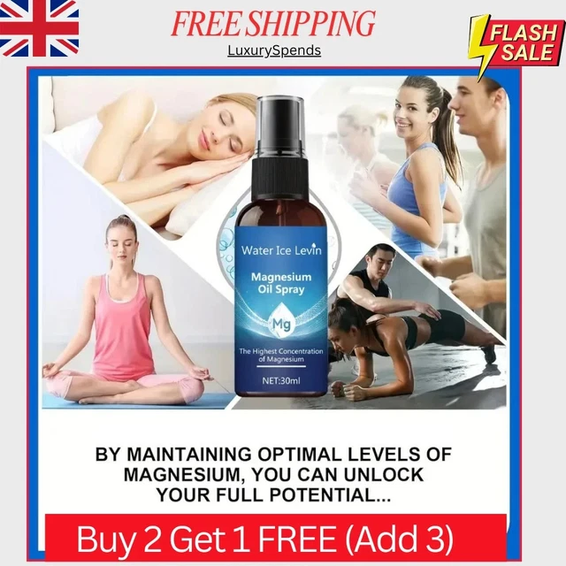 PURE MAGNESIUM OIL Spray - 100% Pure & Natural Magnesium Oil Spray £4. ...
