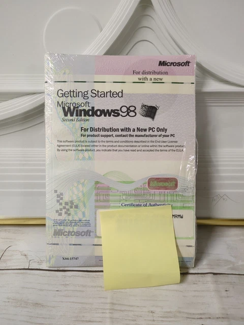 MICROSOFT WINDOWS 98 SECOND EDITION FULL OPERATING SYSTEM WIN 98. New ...