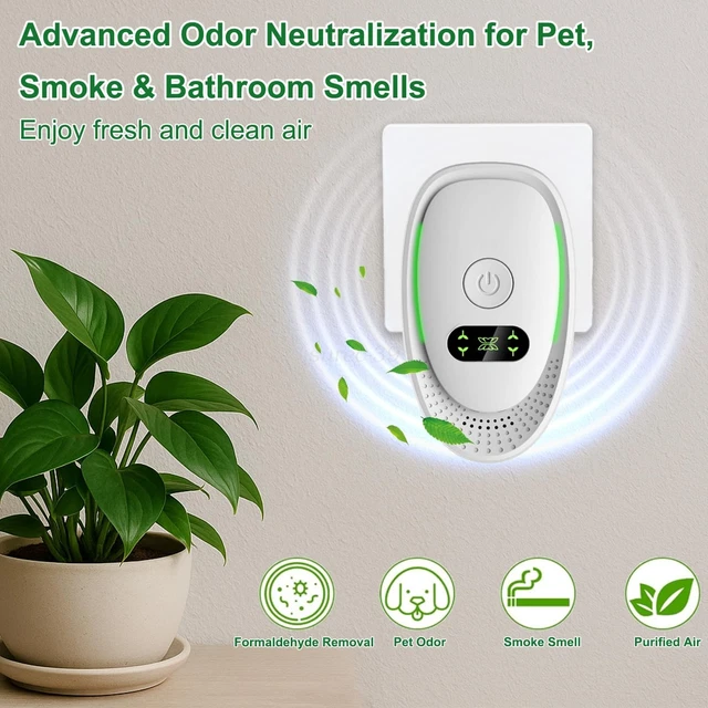 NEGATIVE ION AIR Purifier Quiet Plug in Smoke Pet Odor Dust Removal ...