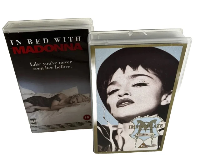 MADONNA VHS IMMACULATE Collection PAL R2 1990 12 Tracks & In Bed With Madonna £6.99 - PicClick UK