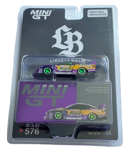 TSM MINI GT 576 LB Nissan S15 Silvia #555 2022 Drift LBWK Edition ...