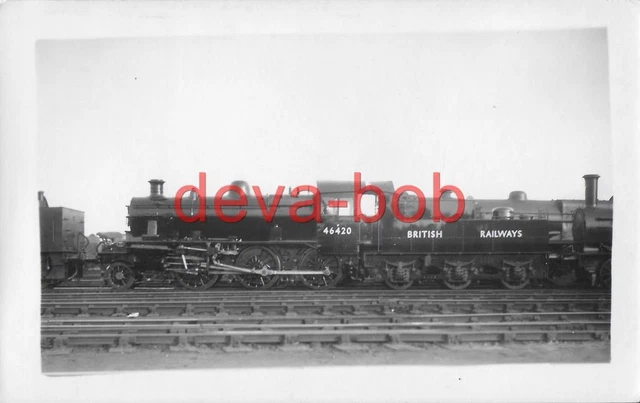 RAILWAY PHOTO LMS Ivatt 2MT 46420 Crewe Works 1948 2-6-0 Loco £1.35 ...