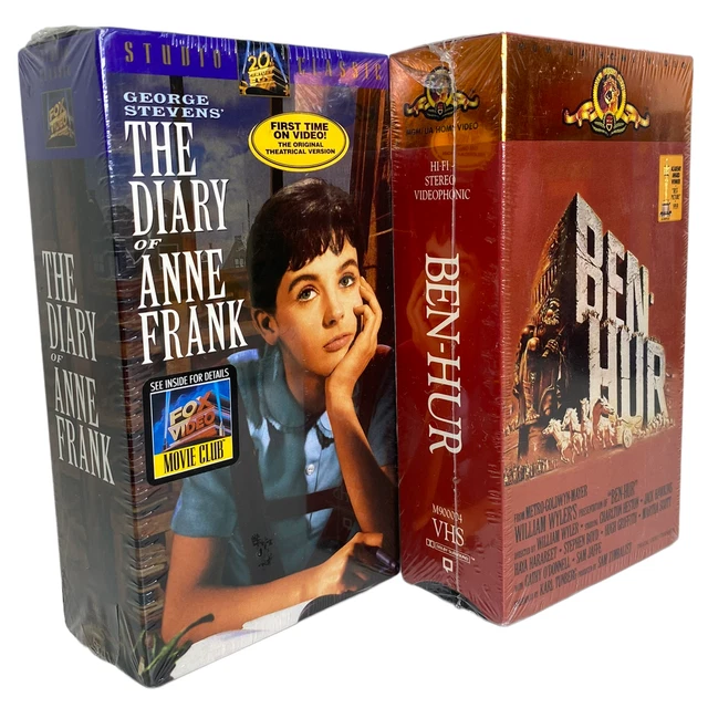 THE DIARY OF Anne Frank and Ben Hur VHS Bundle Factory Sealed $19.99 ...