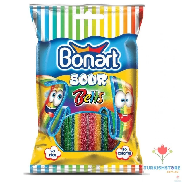 BONART SOUR BELTS - Fruity & Tangy Turkish Candy Strips (90G) $5.25 ...