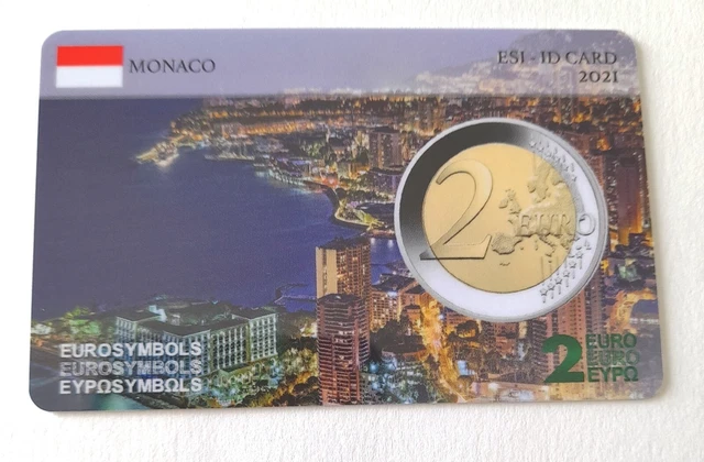 CARTE COMMÉMORATIVE ESI-ID CARD - Monaco 2021 - Vue aérienne de la ...