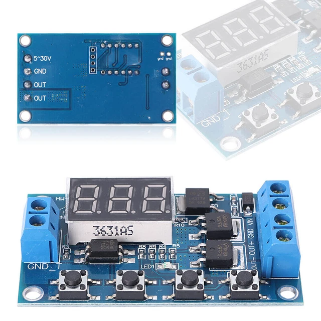 TRIGGER CYCLE TIMER Delay Switch 12V 24V Circuit Board MOS Tube Control Module £7.87 - PicClick UK
