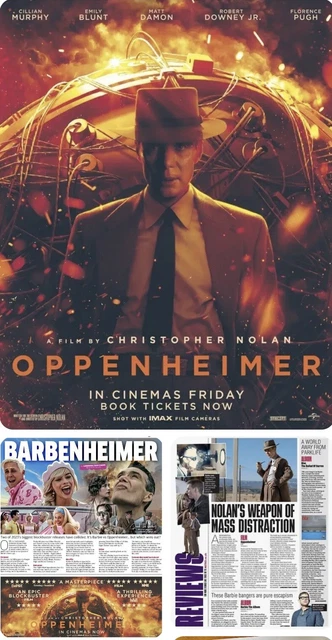 OPPENHEIMER MOVIE CHRISTOPHER Nolan Cillian Murphy Newspaper Ad ...