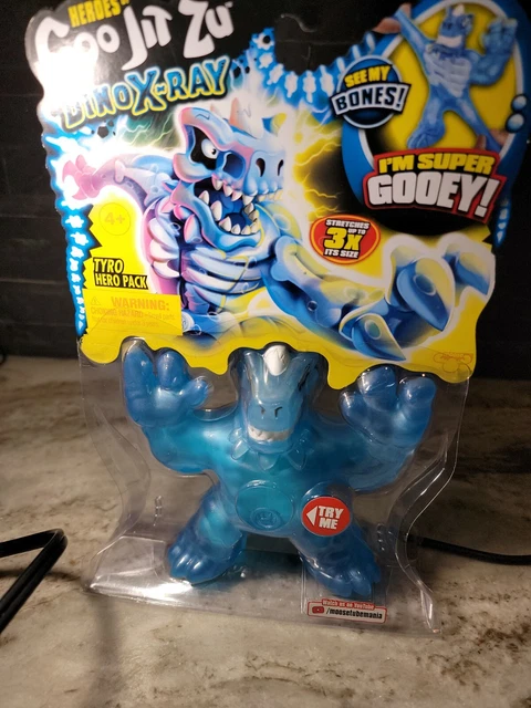 TYRO T-REX HEROES of Goo Jit Zu Dino Modellino Super Gooey a raggi X ...