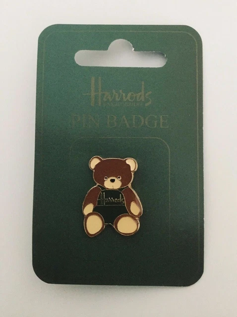 RARE RETIRED VINTAGE 1990 Harrods Knightsbridge Teddy Bear Enamel Pin ... RARE RETIRED VINTAGE 1990 Harrods Knightsbridge Teddy Bear Enamel Pin ...